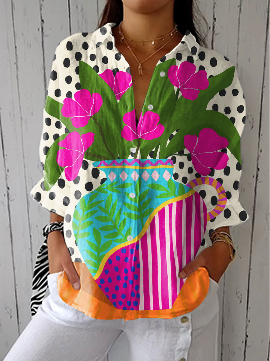 Lizzie | Artisan Bloom Shirt – Clara & Celeste Boston